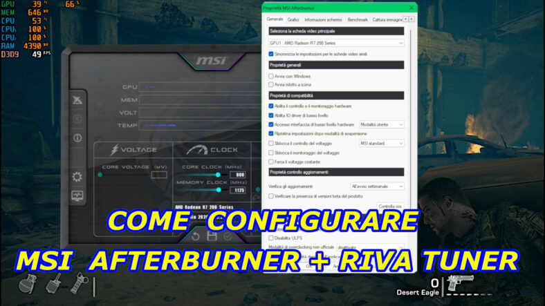 COME CONFIGURARE MSI AFTERBURNER CON RIVATUNER - Testudo Tech